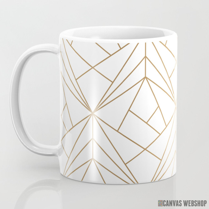 Zlatna geometrija - šolja sa slikom
