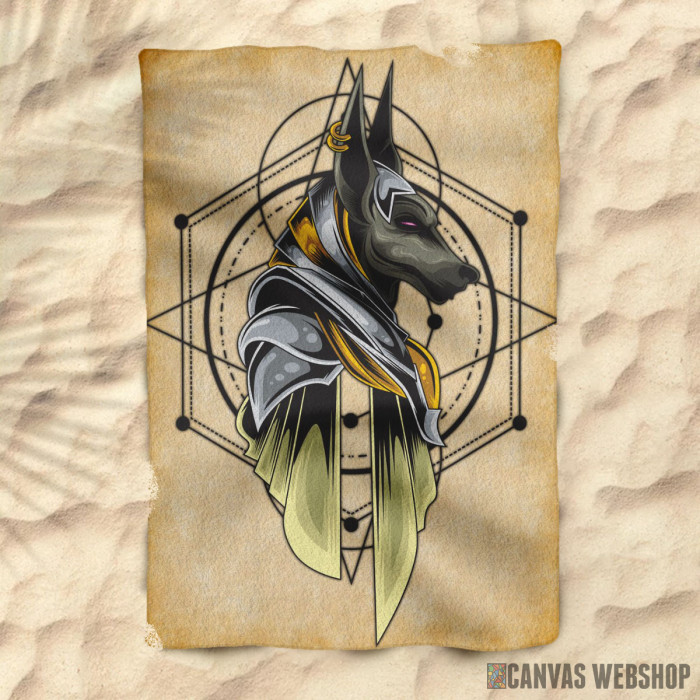 Egipatski bog Anubis - Peškir za plažu