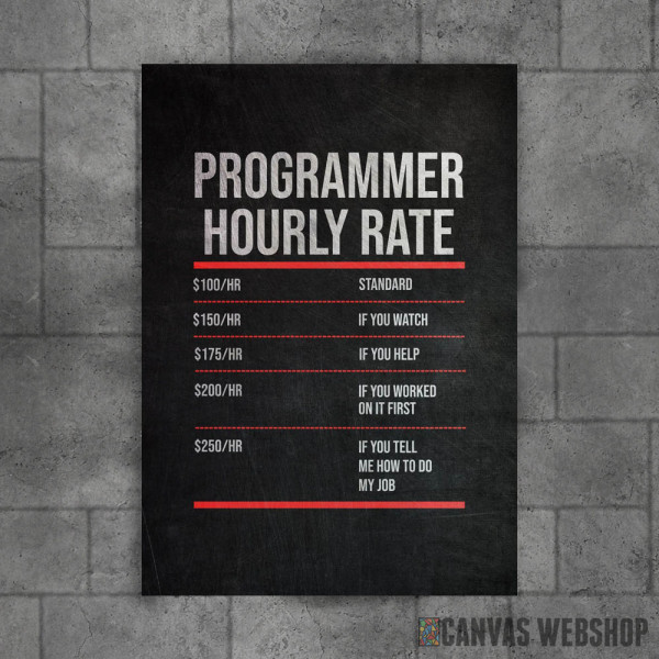 Programmer Hourly Rate - klasičan poster