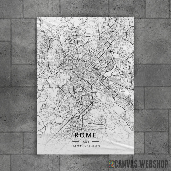 Rim mapa - white - klasičan poster