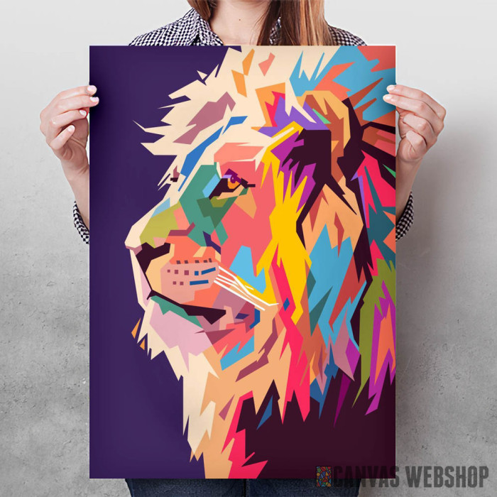 Lion face from side - klasičan poster