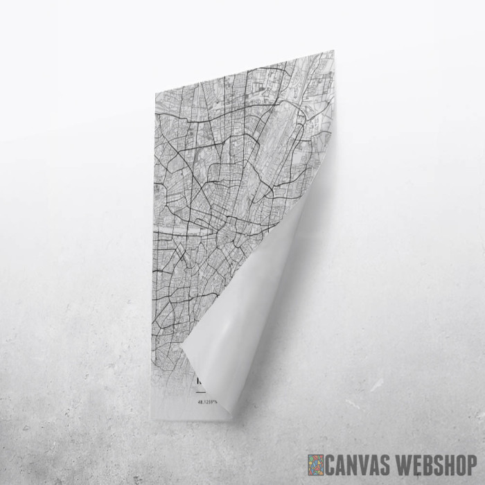 Minhen mapa - white - klasičan poster