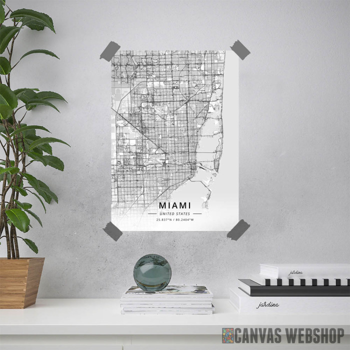Majami mapa - white - klasičan poster