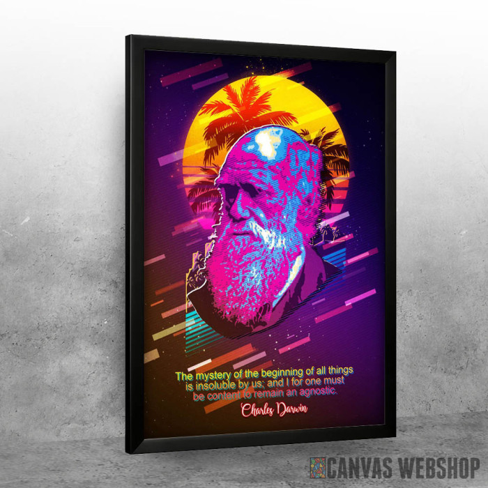 Charles Darwin - uramljen poster
