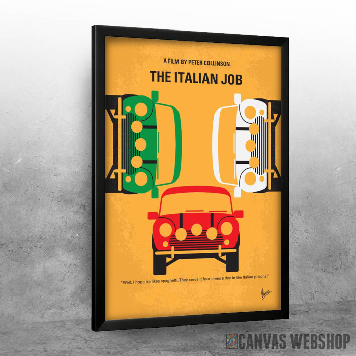 Italian job - uramljen poster