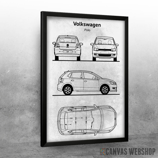 No253 Volkswagen Polo - uramljen poster