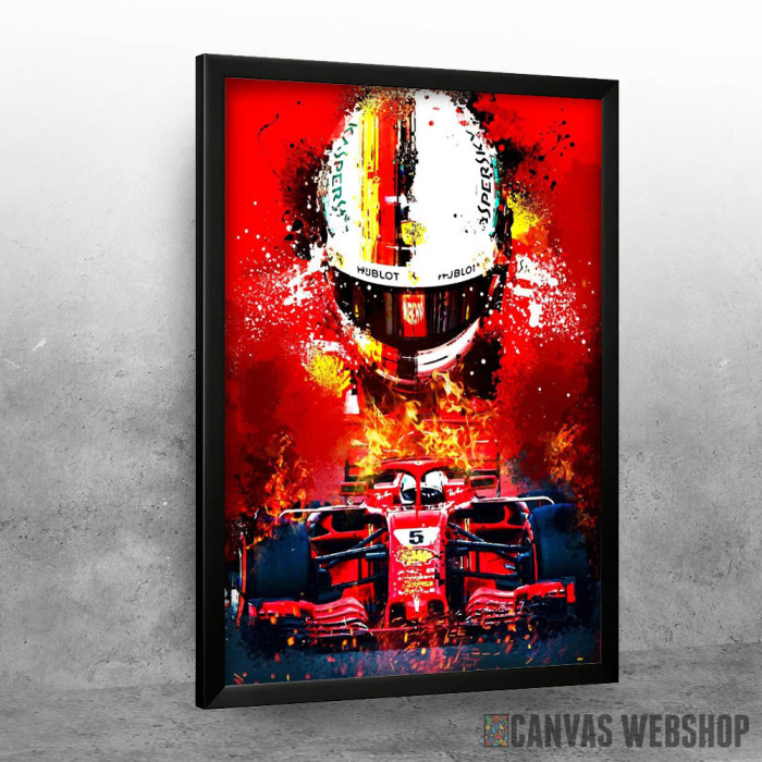 Sebastian Vettel F1 - uramljen poster