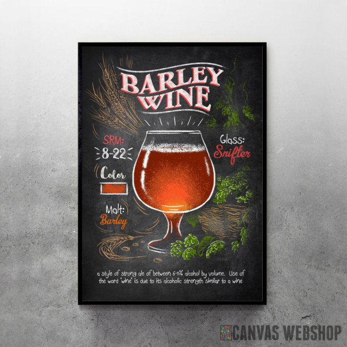 Barley wine - uramljen poster