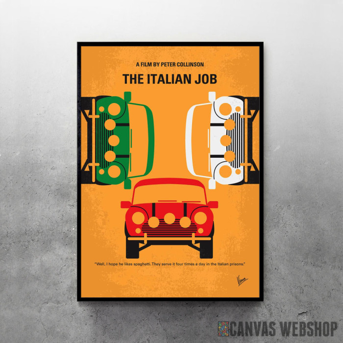 Italian job - uramljen poster
