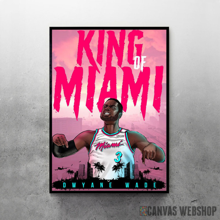 Miami King - uramljen poster