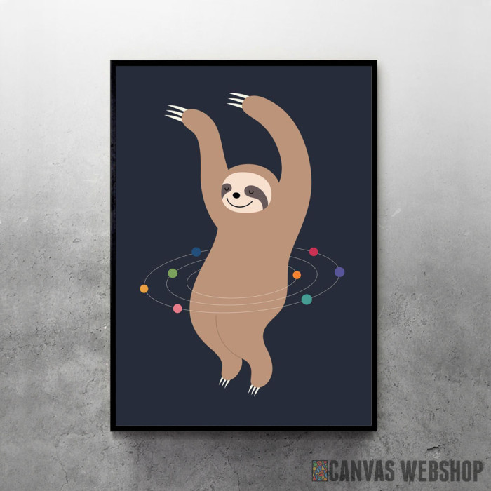 Sloth Galaxy - uramljen poster