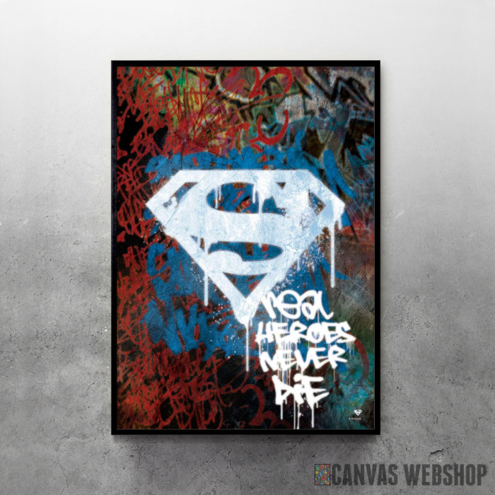 Superman Graffiti - uramljen poster
