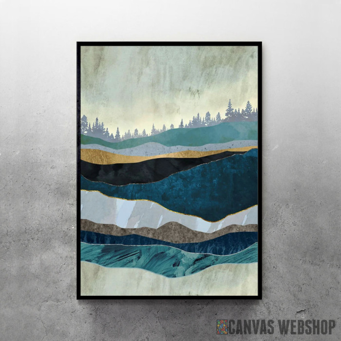 Tirkizne doline - uramljen poster