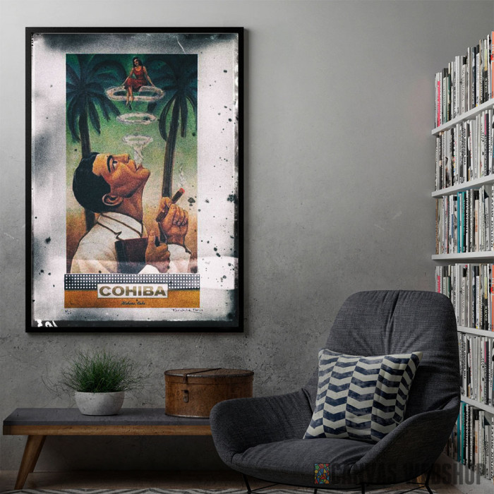 Cigar vintage poster - uramljen poster