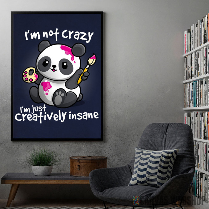 Creative insane Panda - uramljen poster