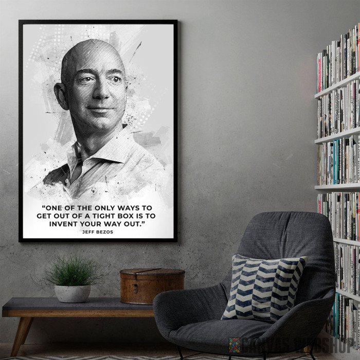 Jeff Bezos citat - uramljen poster