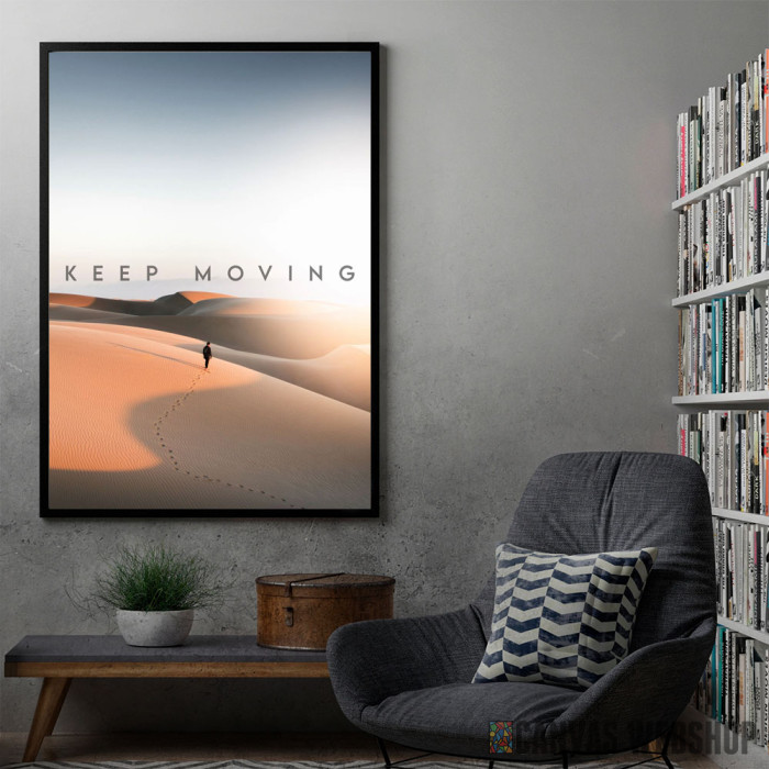 Keep Moving - uramljen poster