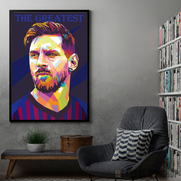 Lionel Messi Pop Art I - uramljen poster