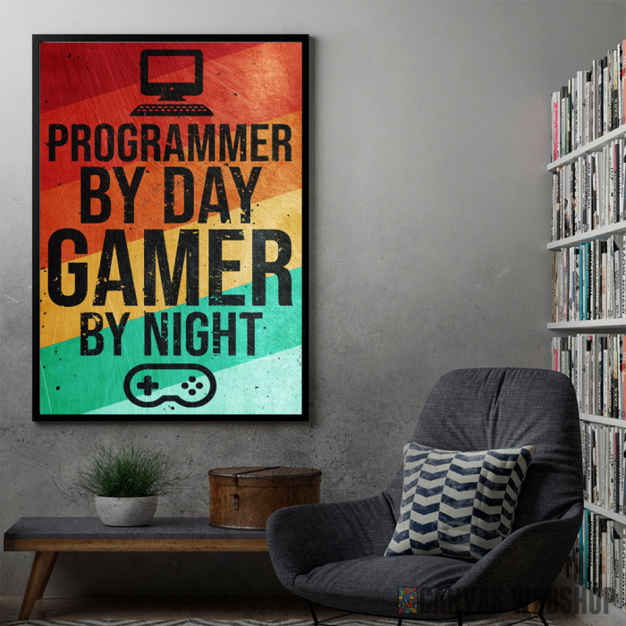 Programmer and Gamer - uramljen poster