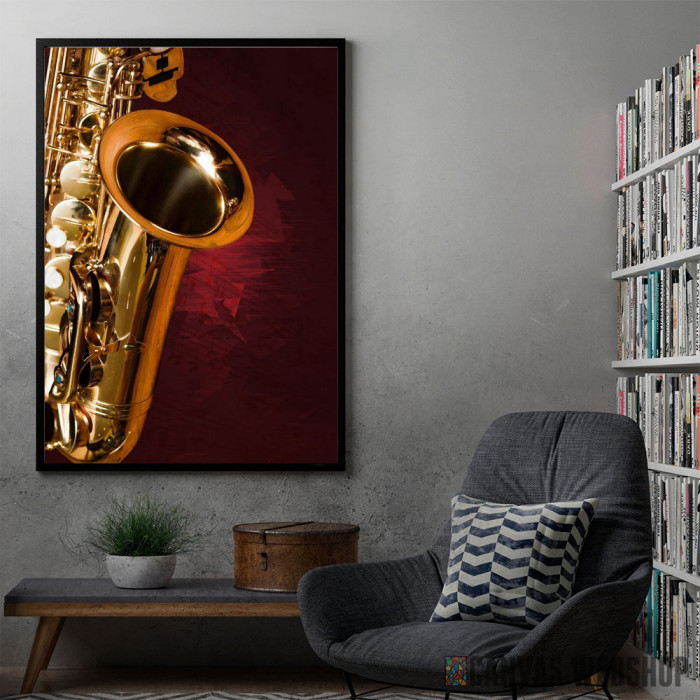 Saxophone - uramljen poster