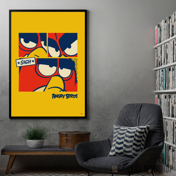 Sigh yellow - uramljen poster