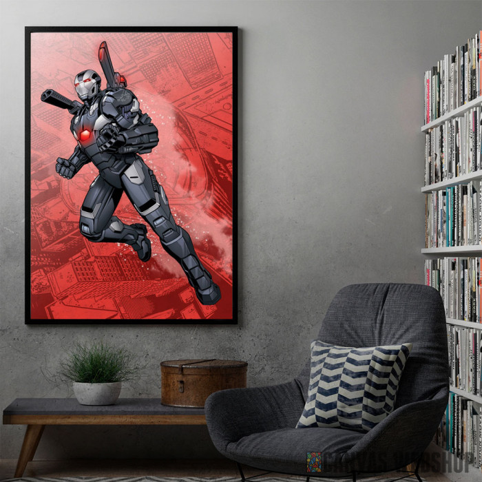 War Machine cartoon - uramljen poster