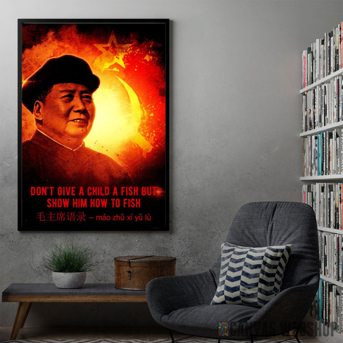 mao zedong - uramljen poster