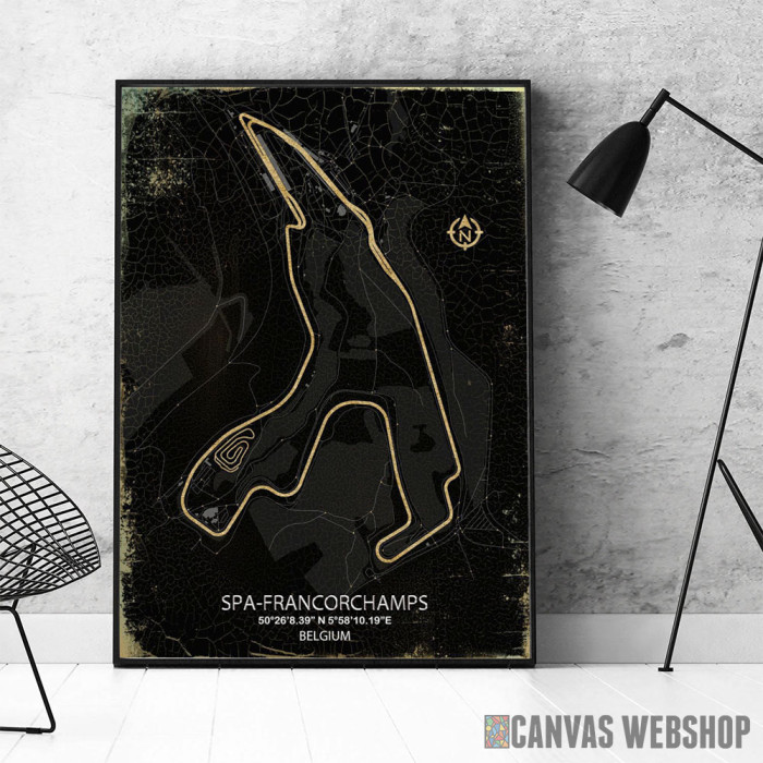Spa Francorchamps F1 staza - uramljen poster
