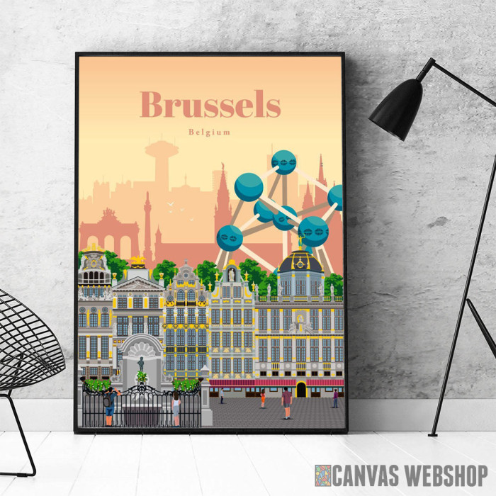 Visit Brussels - uramljen poster
