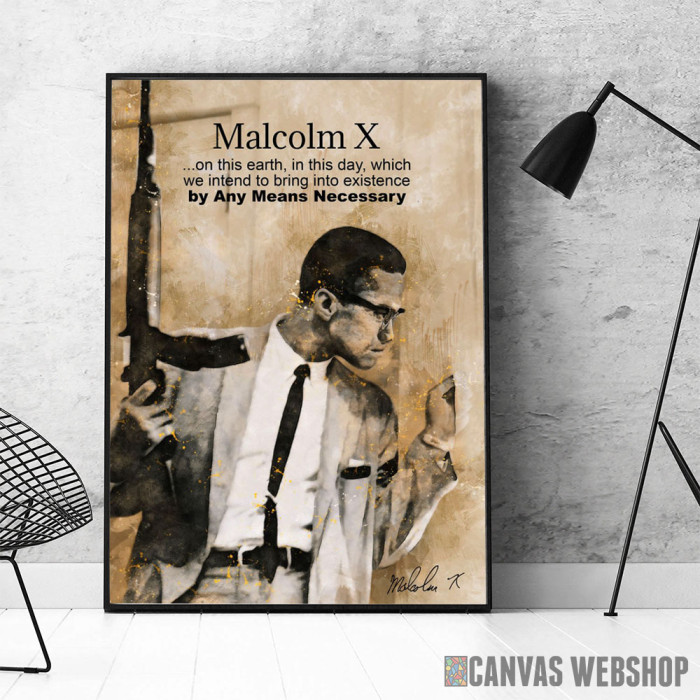 malcolm X quote 2 - uramljen poster