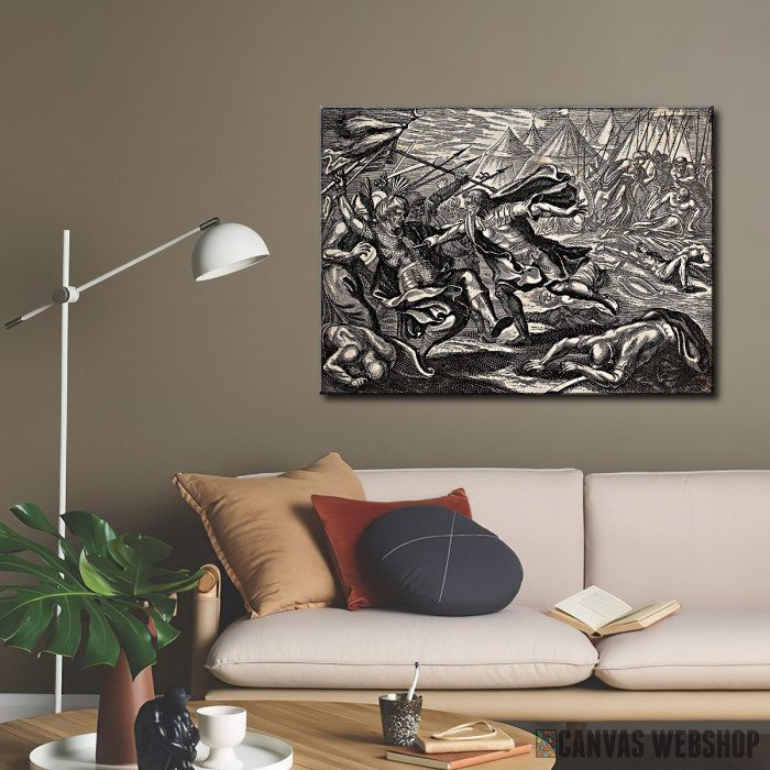 Miloš Obilić ubija Murata - slika