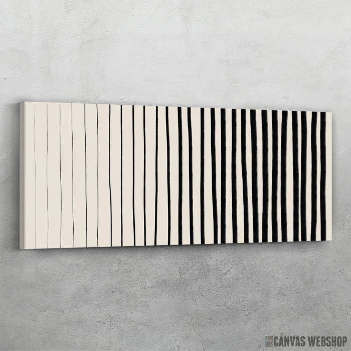 Crne vertikalne linije - panorama slika