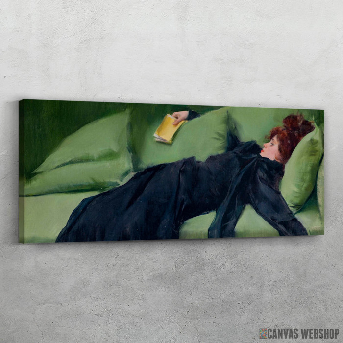 Dekadentna devojka - panorama slika