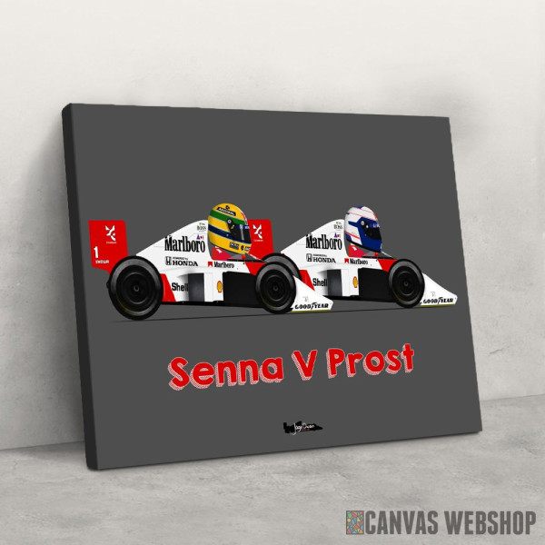 Senna vs Prost - slika na platnu
