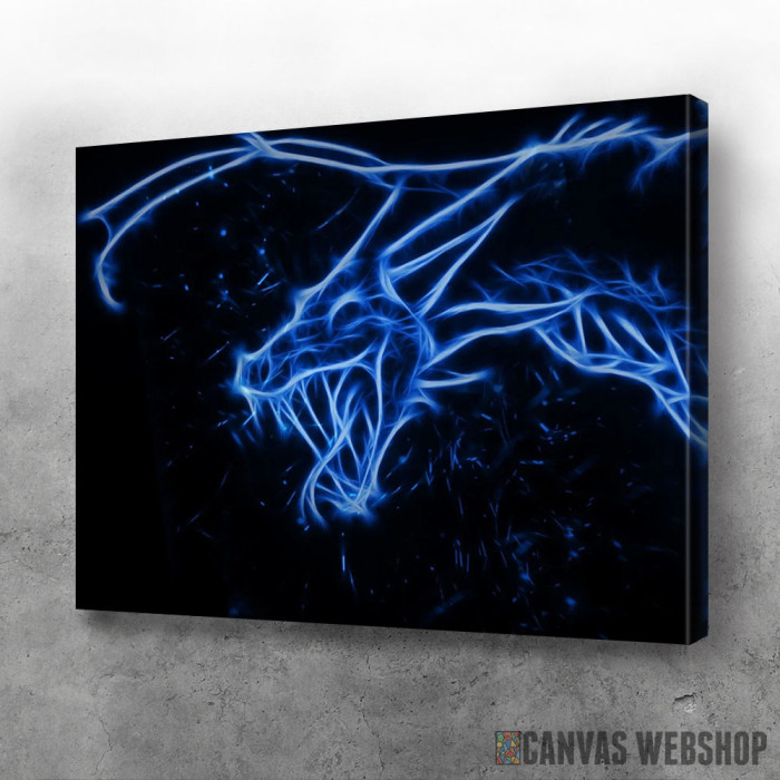 Neon Dragon - slika na platnu