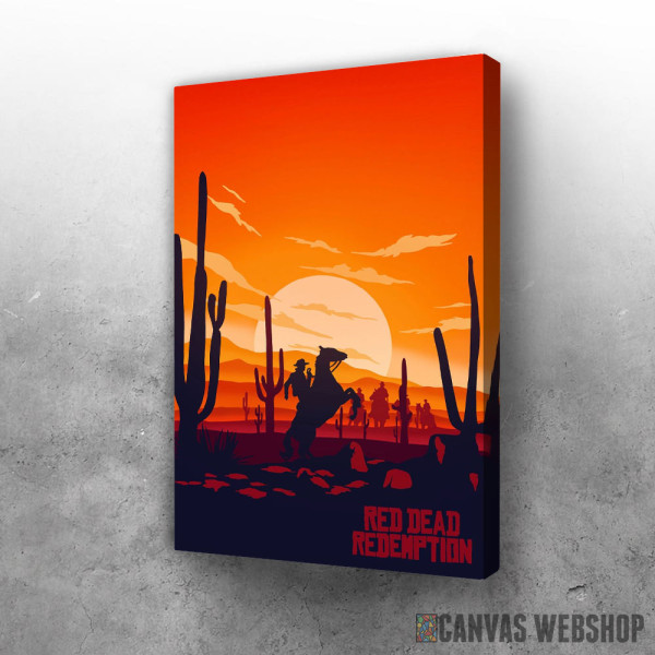 Red Dead Redemption minimal art - slika na platnu
