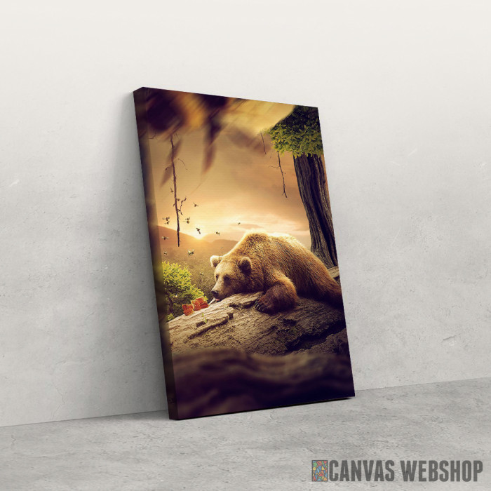 Medved - slika na platnu