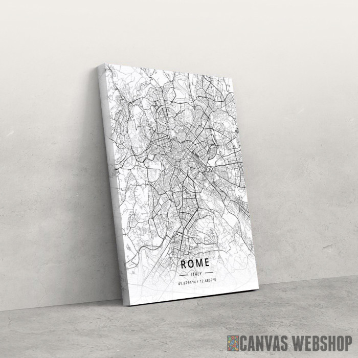 Rim mapa - white - slika na platnu