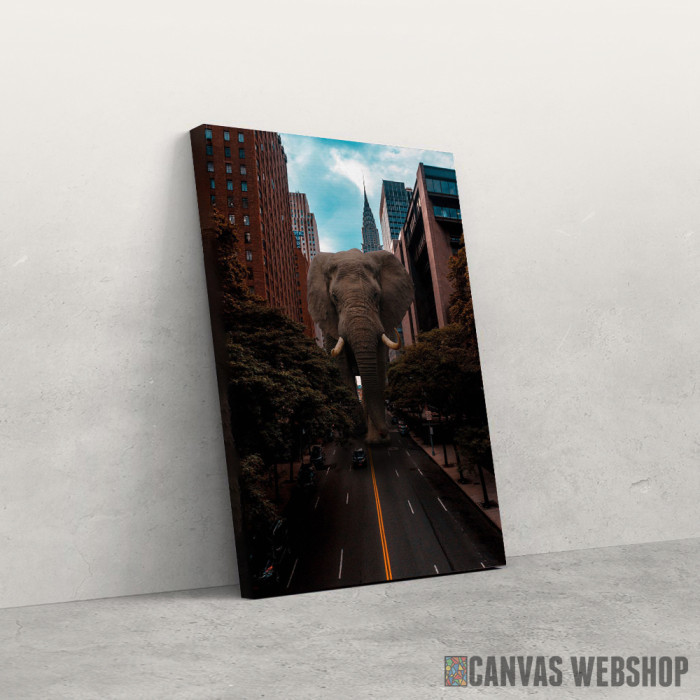 Slon - slika na platnu