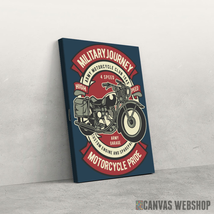 Army Motorcycle club - slika na platnu