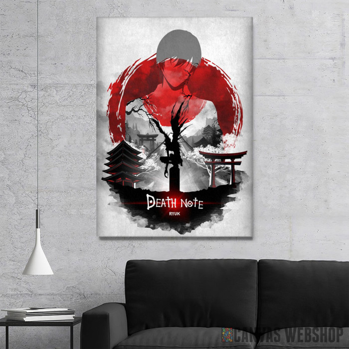 Death Note Ryuk art white - slika na platnu