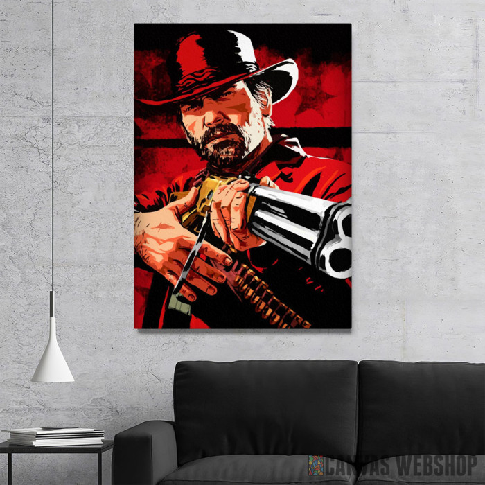 Red Dead Redemption - Arthur Morgan two barrel - slika na platnu