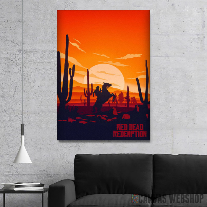 Red Dead Redemption minimal art - slika na platnu